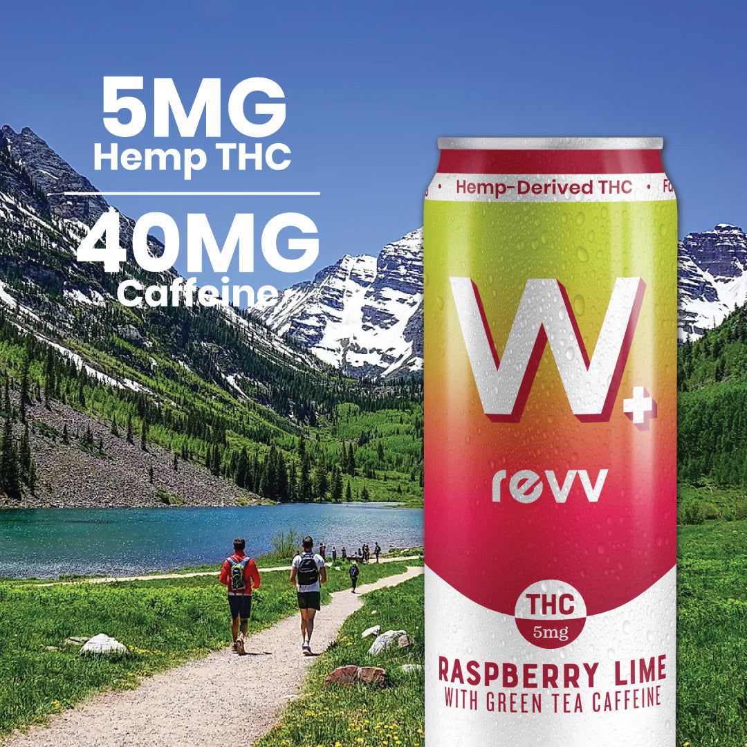 Raspberry Lime THC Sparkling Water with Caffeine – Weller