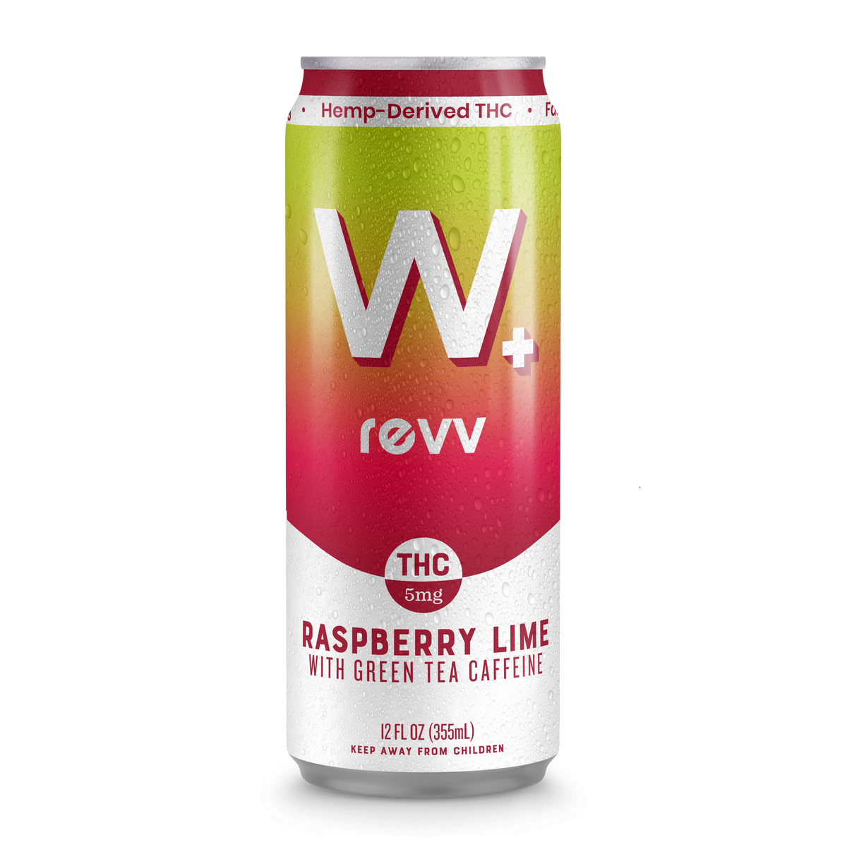 Raspberry Lime THC Sparkling Water with Caffeine – Weller