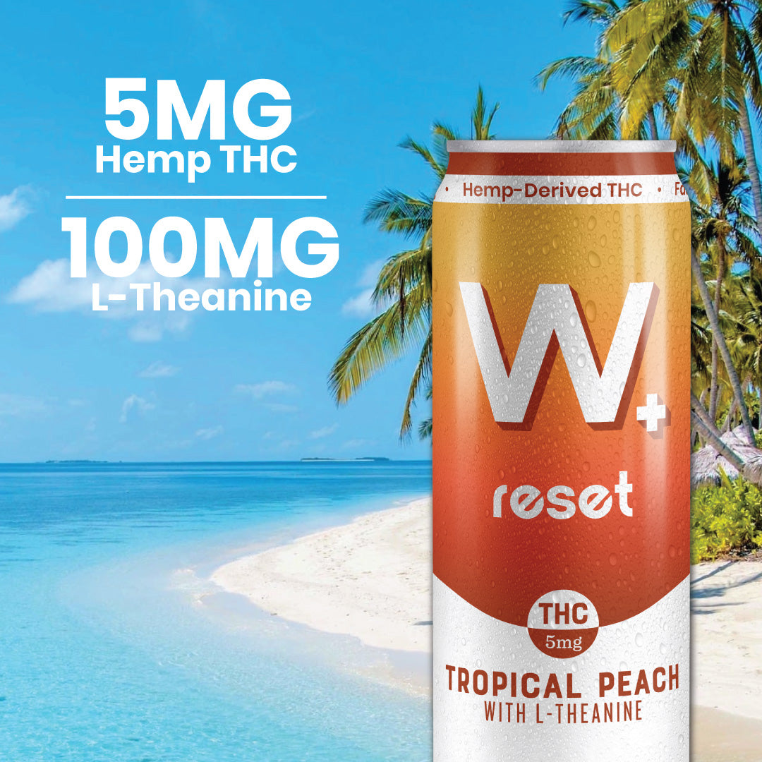 Tropical Peach THC Sparkling Water with L-Theanine – Weller