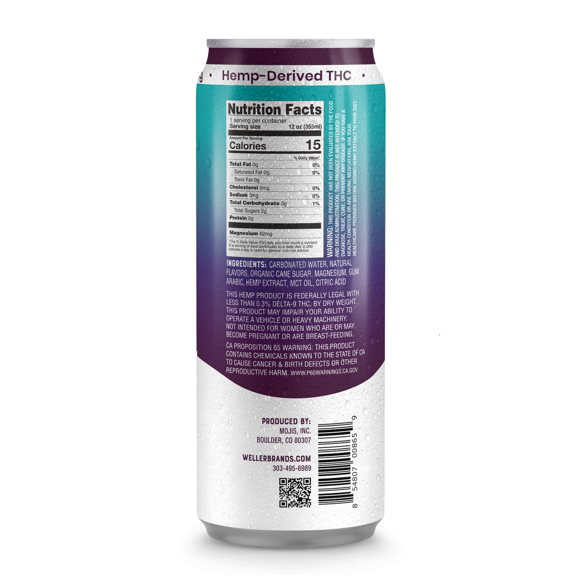 Wild Blackberry THC Sparkling Water with Magnesium – Weller